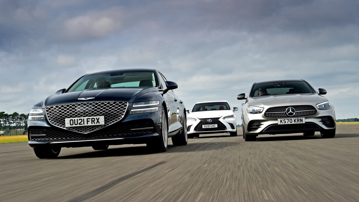 Genesis G80 vs Mercedes E-Class vs Lexus ES | Auto Express